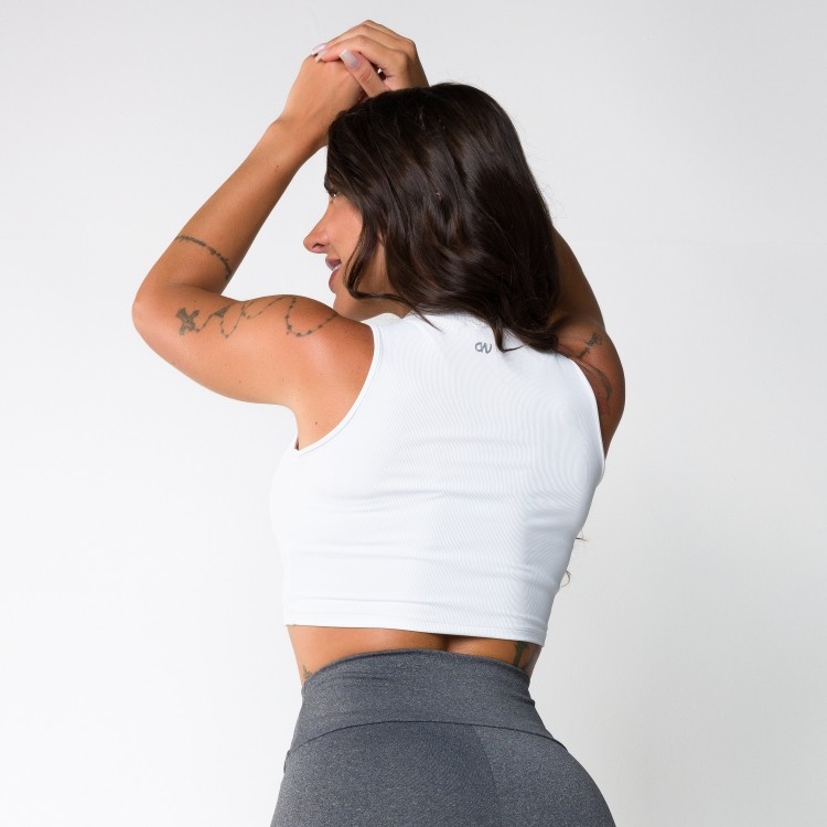 Cropped Branco Gola - Avvi