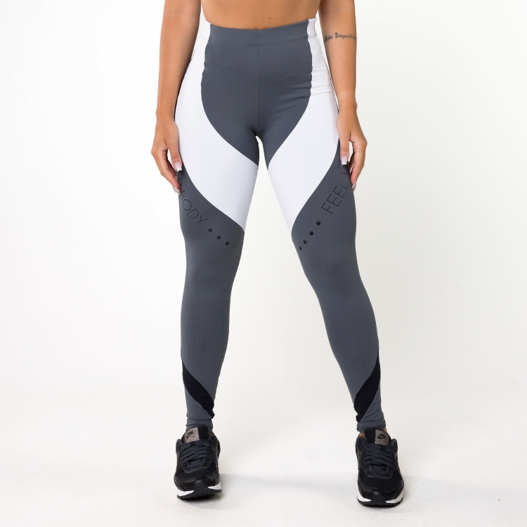 Calça Legging Cinza Feel Your Body - Avvi