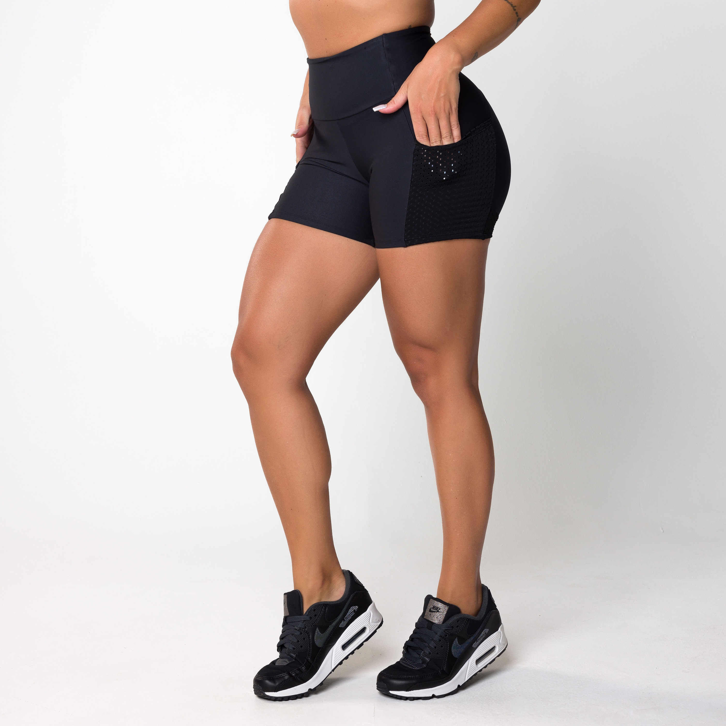 Short Preto Mesh - Avvi