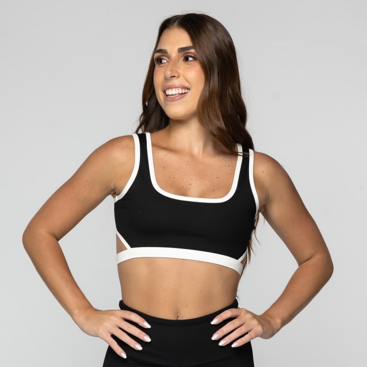 Top Bubblegum Preto - Avvi