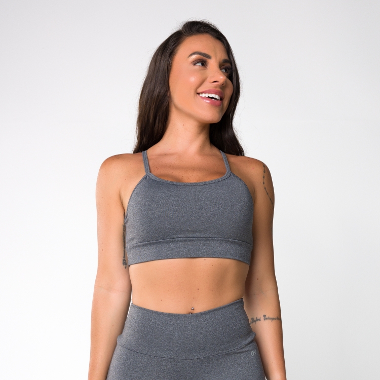 Top Básico Decote U Mescla - Avvi